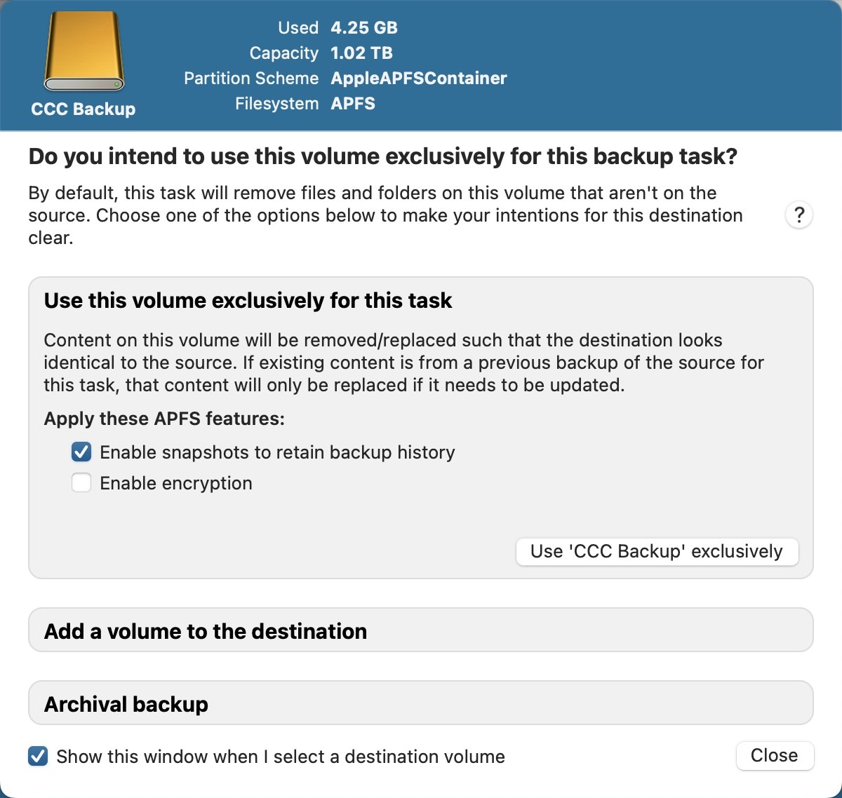 How to set up your first backup – CCC Knowledge Base
